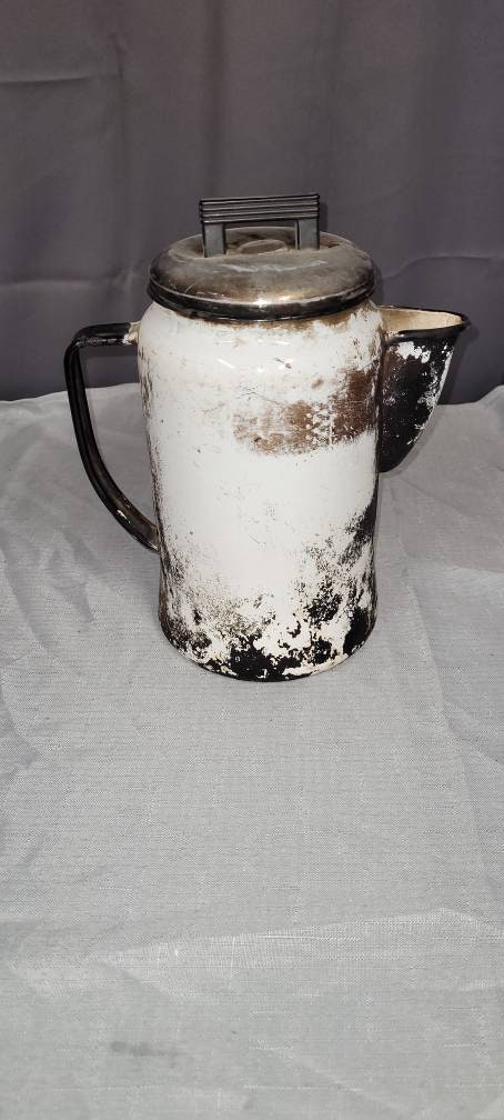 Vintage Rustic Coffee Pot - Etsy