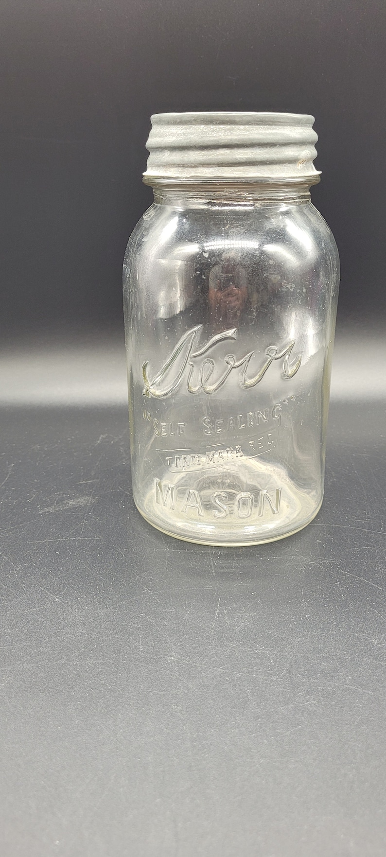 Vintage Kerr Mason Jar With Lid, Old Mason Jar, Vintage Kerr Kar, Old ...
