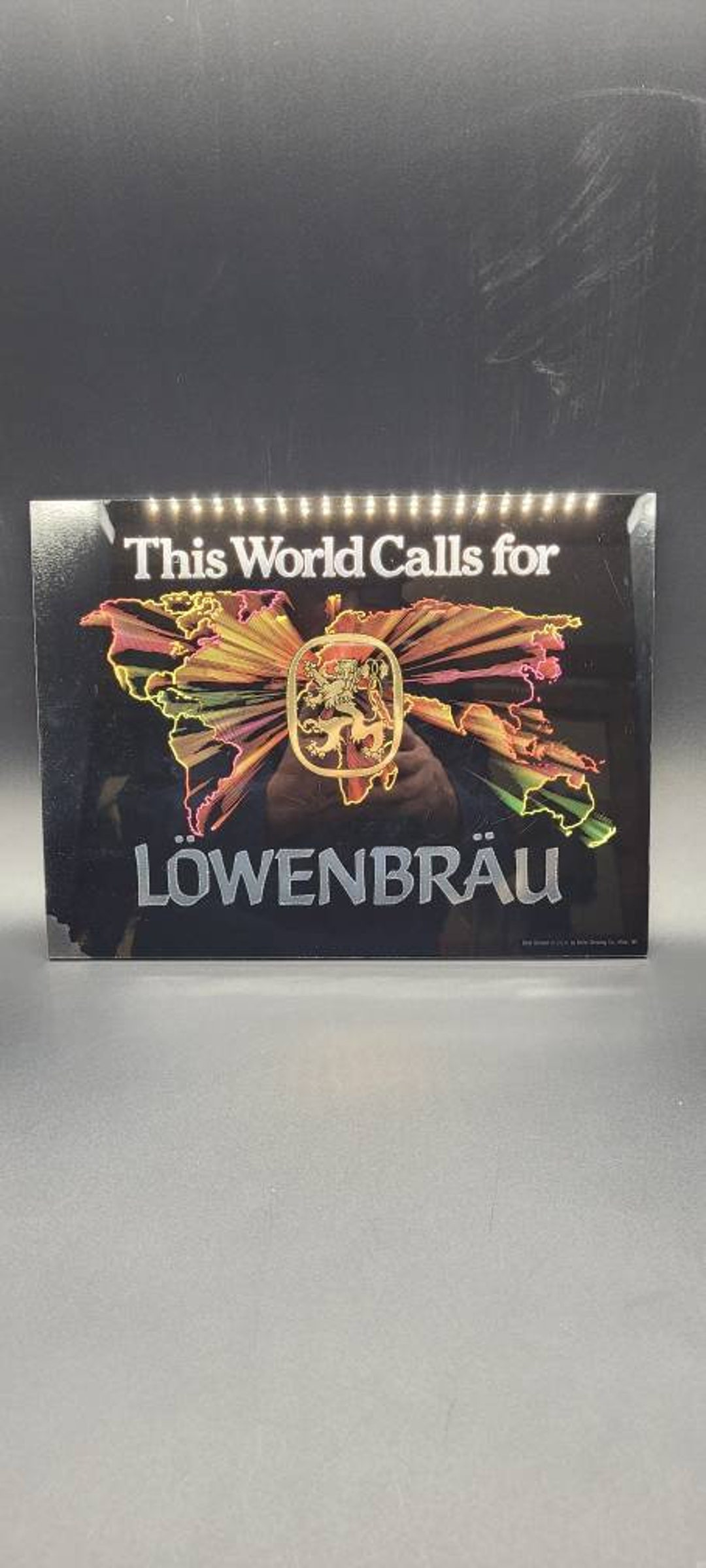 Vintage Lowenbrau Acrylic Advertising Sign, Vintage Beer Sign, Vintage ...
