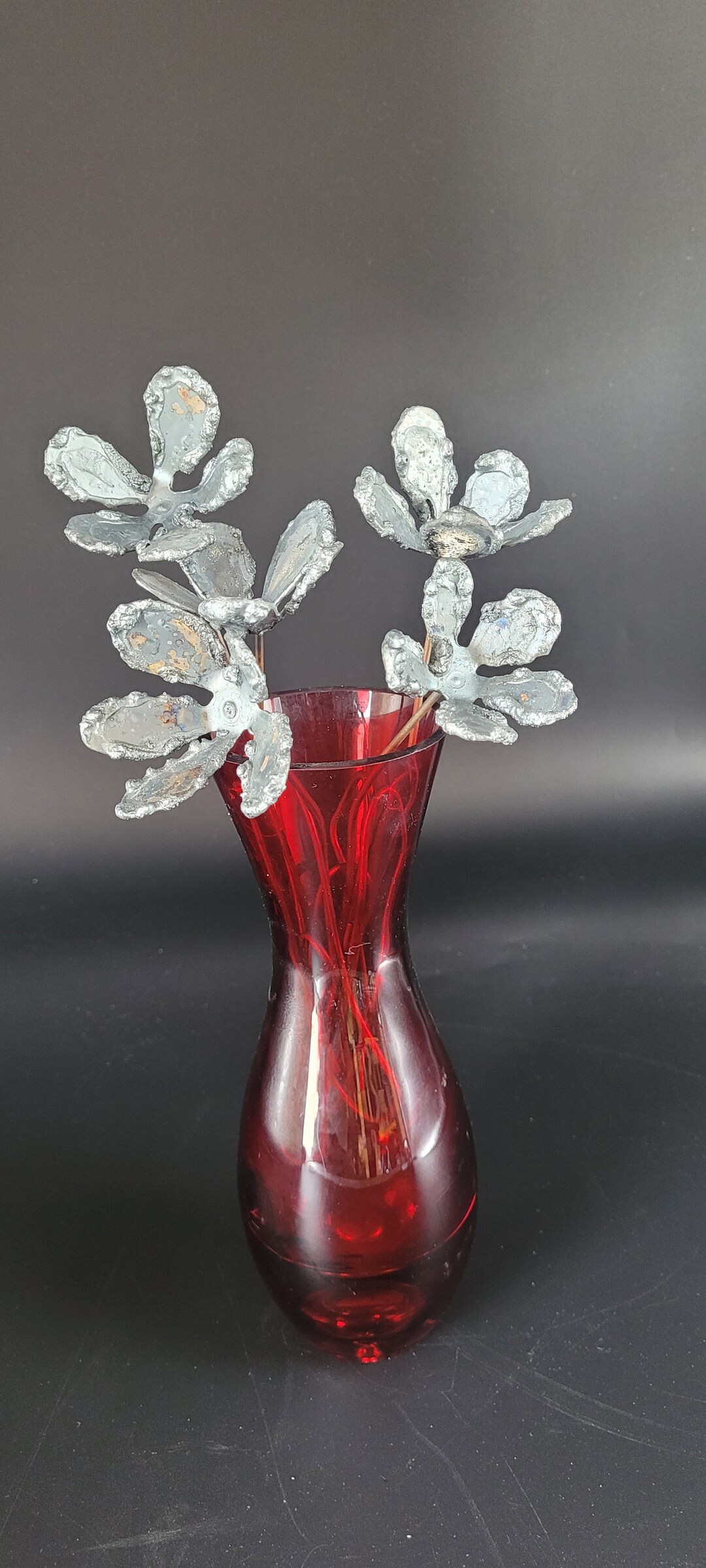 Metal Flowers, Metal Floral Decor, Metal Flowers With Copper Stems ...