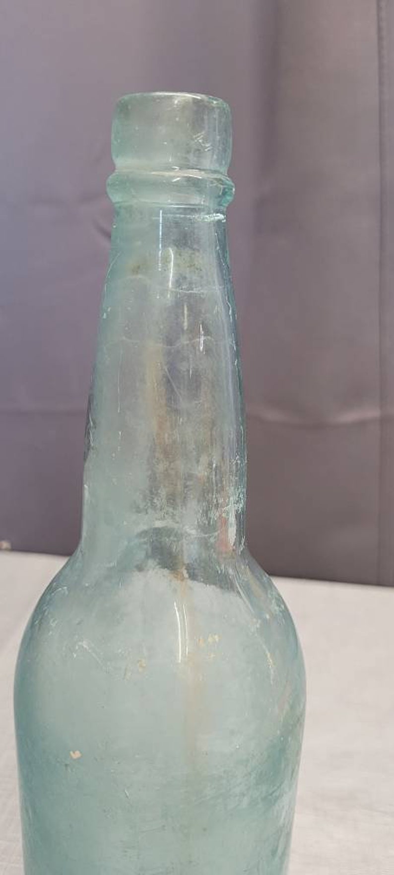 Vintage Blue Glass Beer Bottle, Old Beer Bottle - Etsy