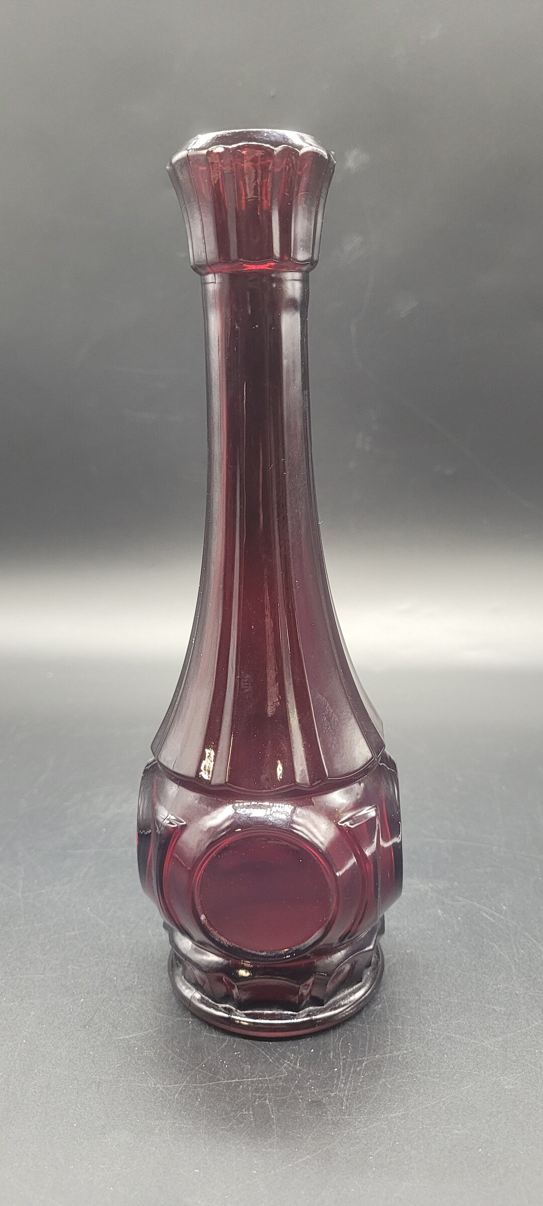 Vintage Wheaton Ruby's Red Bullseye Bud Vase, Vintage Red Vase ...