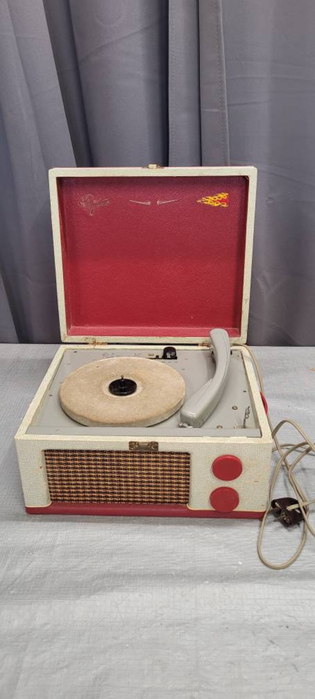 Vintage Voice of Music Record Player in Case, Parts Only, MCM Record ...