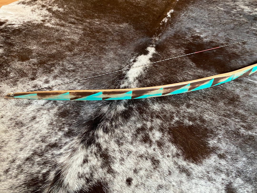 Archery Bow and Arrow, Primitive Bow Hickory Sinew Backed With Custom ...