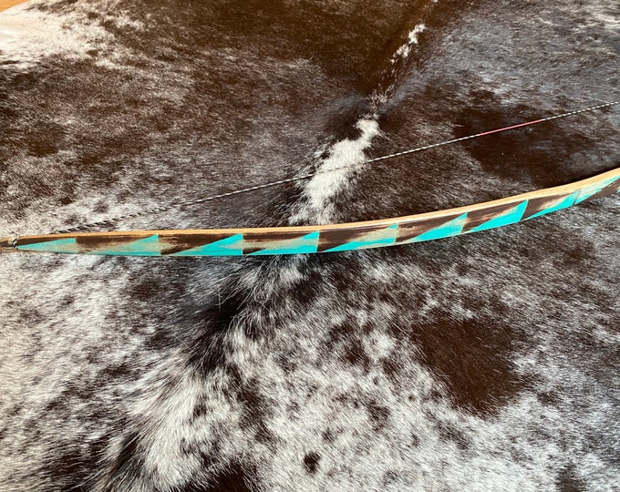 Archery Bow and Arrow, Primitive Bow Hickory Sinew Backed With Custom ...
