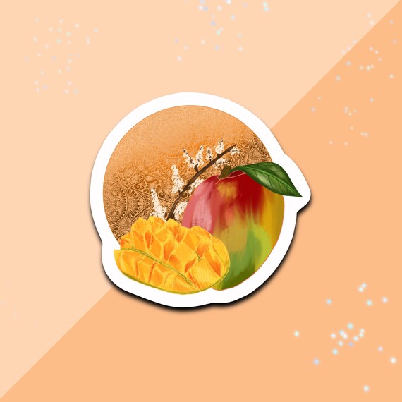 Mango Sticker Fruit Stickers Laptop Sticker Glossy - Etsy