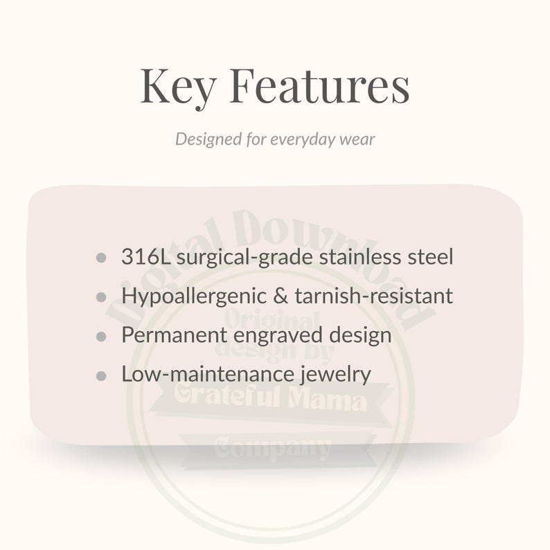 Printify Bar Necklace Size Chart & Listing Graphics Bundle (editable ...
