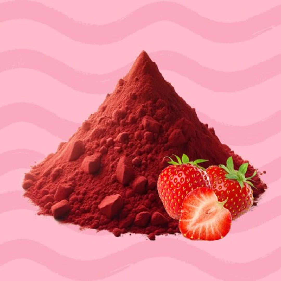 Dehydrated Red Strawberry Powder for Cooking Salads Smoothies Mocktails ...
