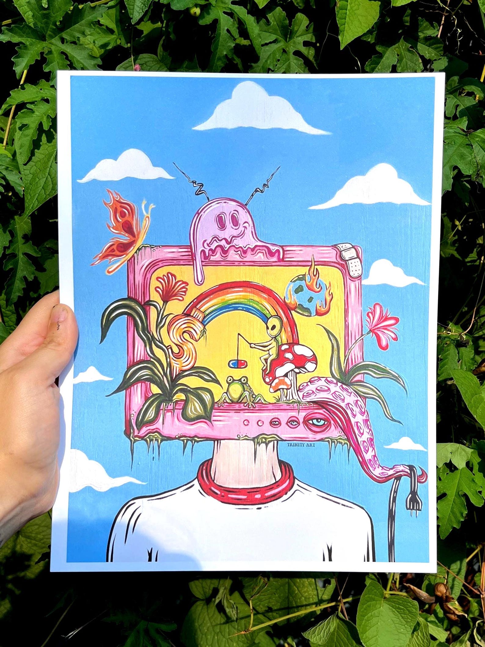 TV Head Art Print 8.5 In. X 11 In. - Etsy