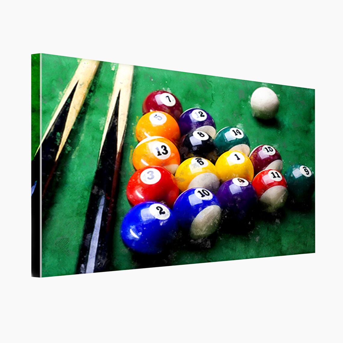 Pool Table Canvas Print. Pool Table Wall Art. Pool Room Decor. | Etsy