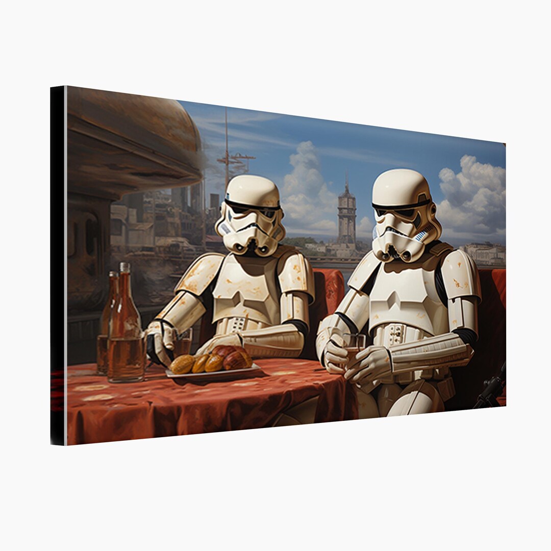 Stormtroopers at Cantina Canvas Print. Stormtrooper Wall Hangings. Star ...