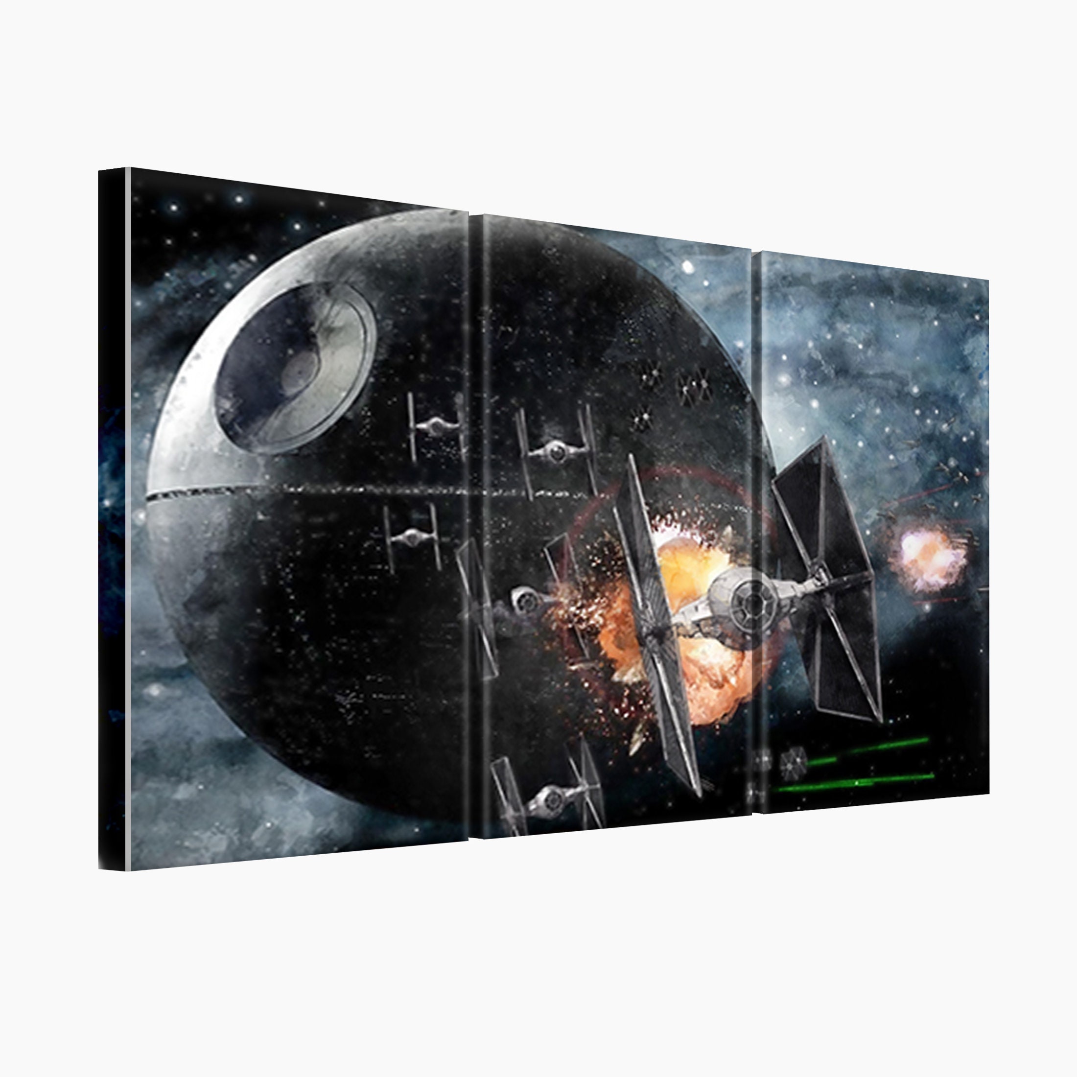 Death Star Art Canvas Print. Star Wars Fighters Canvas Print. - Etsy