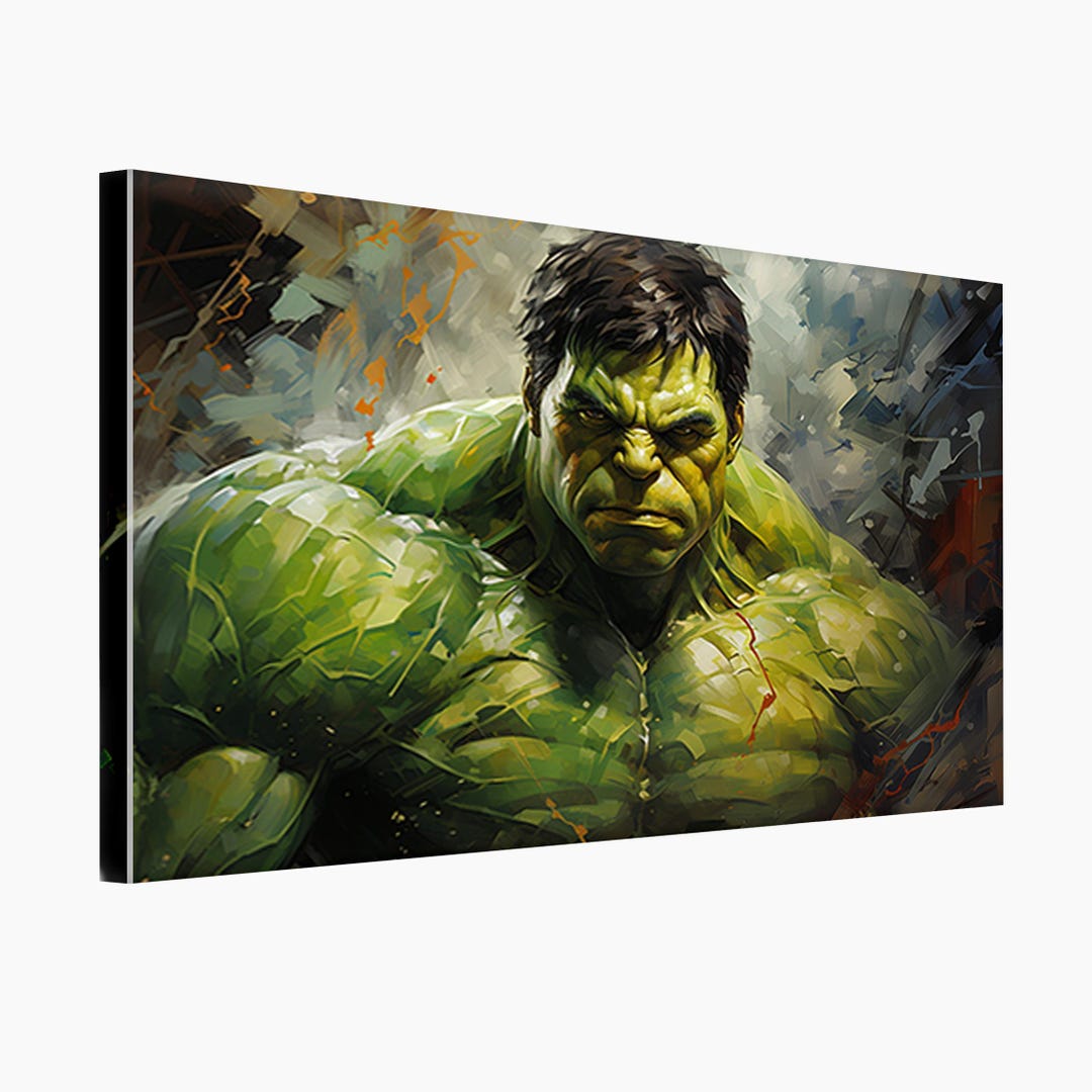 Hulk Canvas Print. Comics Paint Art. Hulk Fan Gift. Hulk Wall Art. Hulk ...