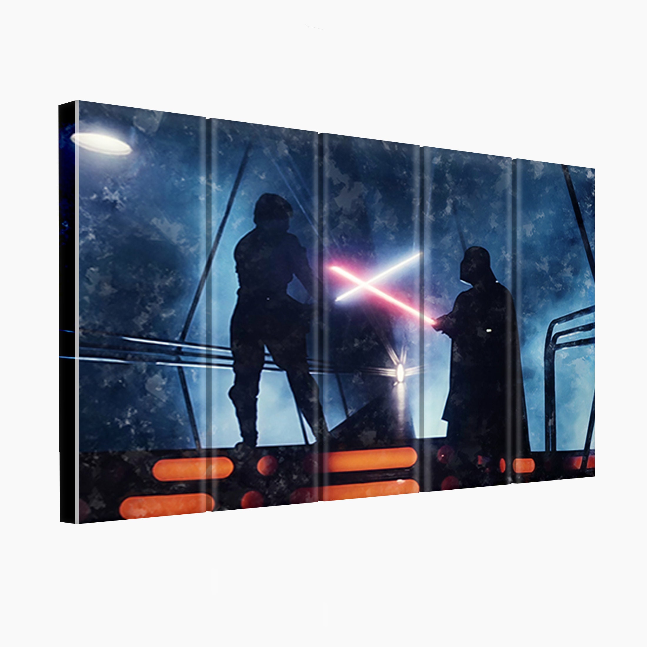 Duel on Cloud City Canvas Print. Luke Skywalker and Darth Vader Duel ...