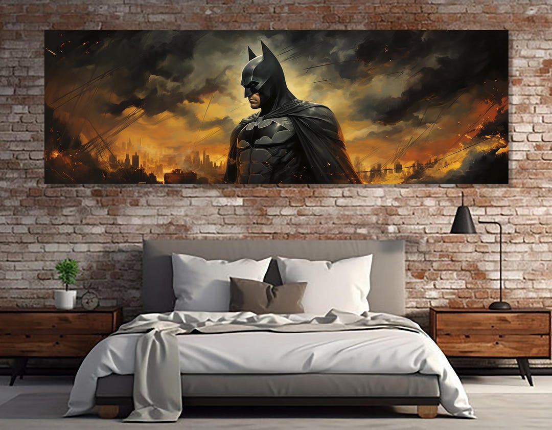 Batman at the Bar Canvas Print. Comics Paint Art. Batman Fan Gift ...
