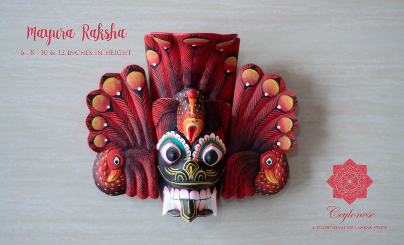 Sri Lankan Wooden Hand Carved Traditional Mayura Raksha | Etsy