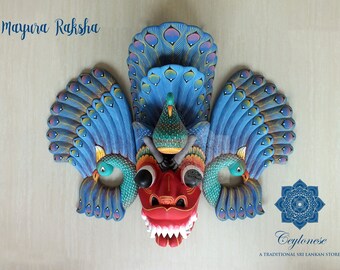 Sri Lankan Wooden Hand Carved Traditional Mayura Raksha - Etsy