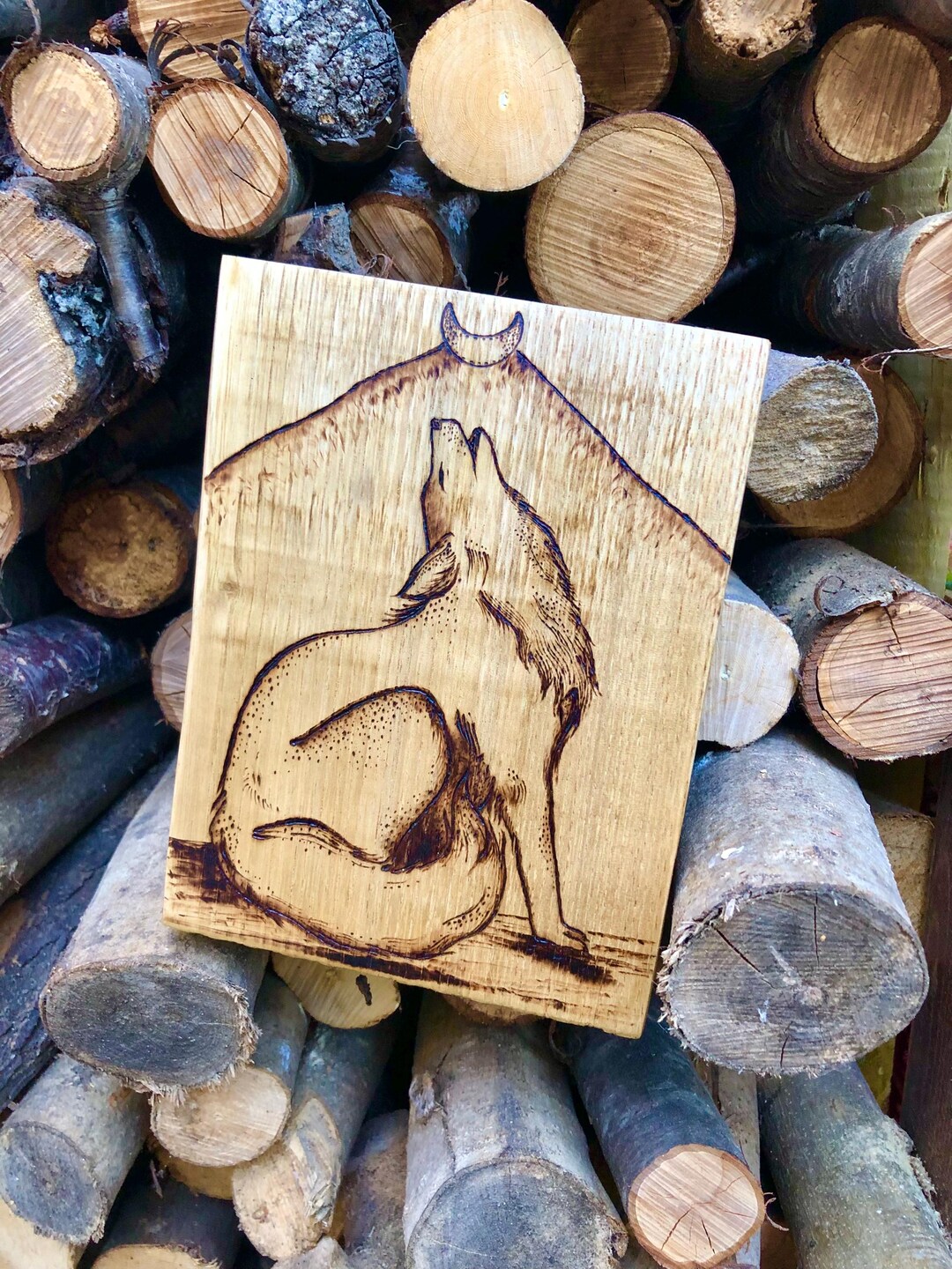 Pyrography Wolf Wolf Howling Howling - Etsy