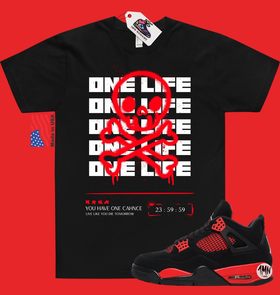 One Life T-Shirt passend zu Jordan 4 Red Thunder - Etsy Österreich