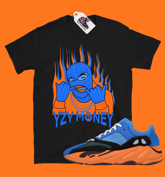 YZY MONEY T-shirt Bright Blue Match Shirt 700 Bright Blue - Etsy UK