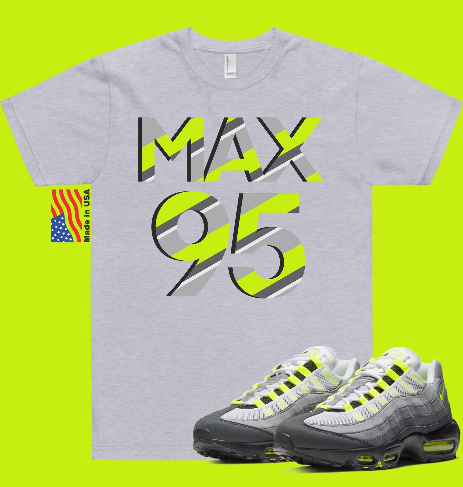 Nike Air Max 95 OG Neon T-shirt, Air Max 95 OG Neon Match T-shirt, Max ...
