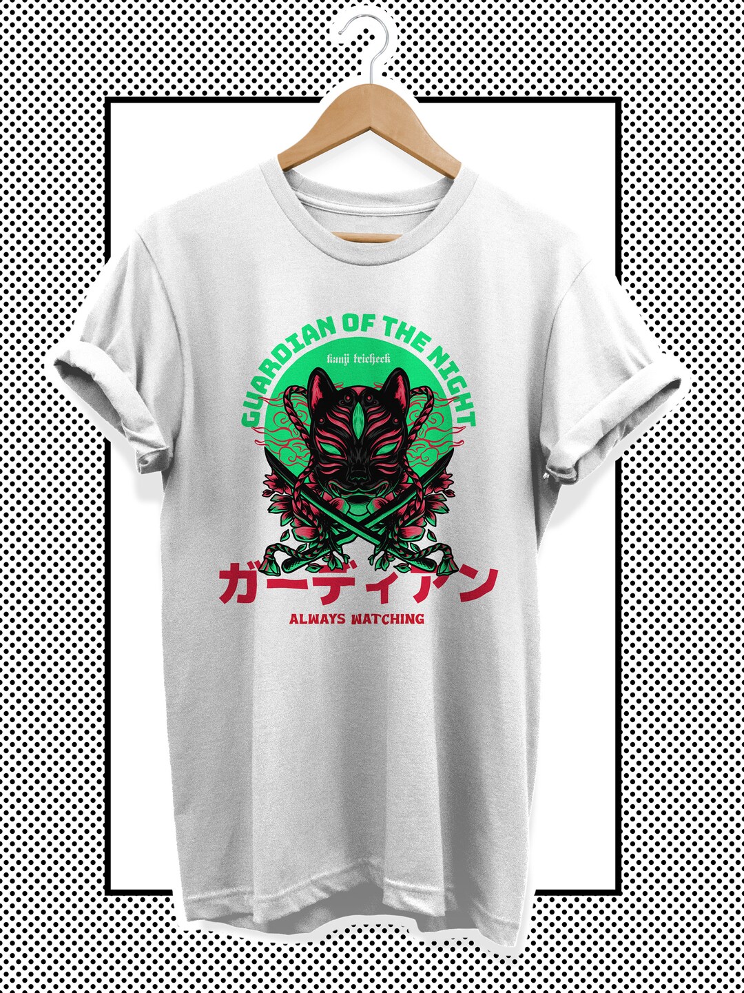 Kitsune Mask Japanese Fox Shirt, Anime Lover Gift for Girls, Anime ...