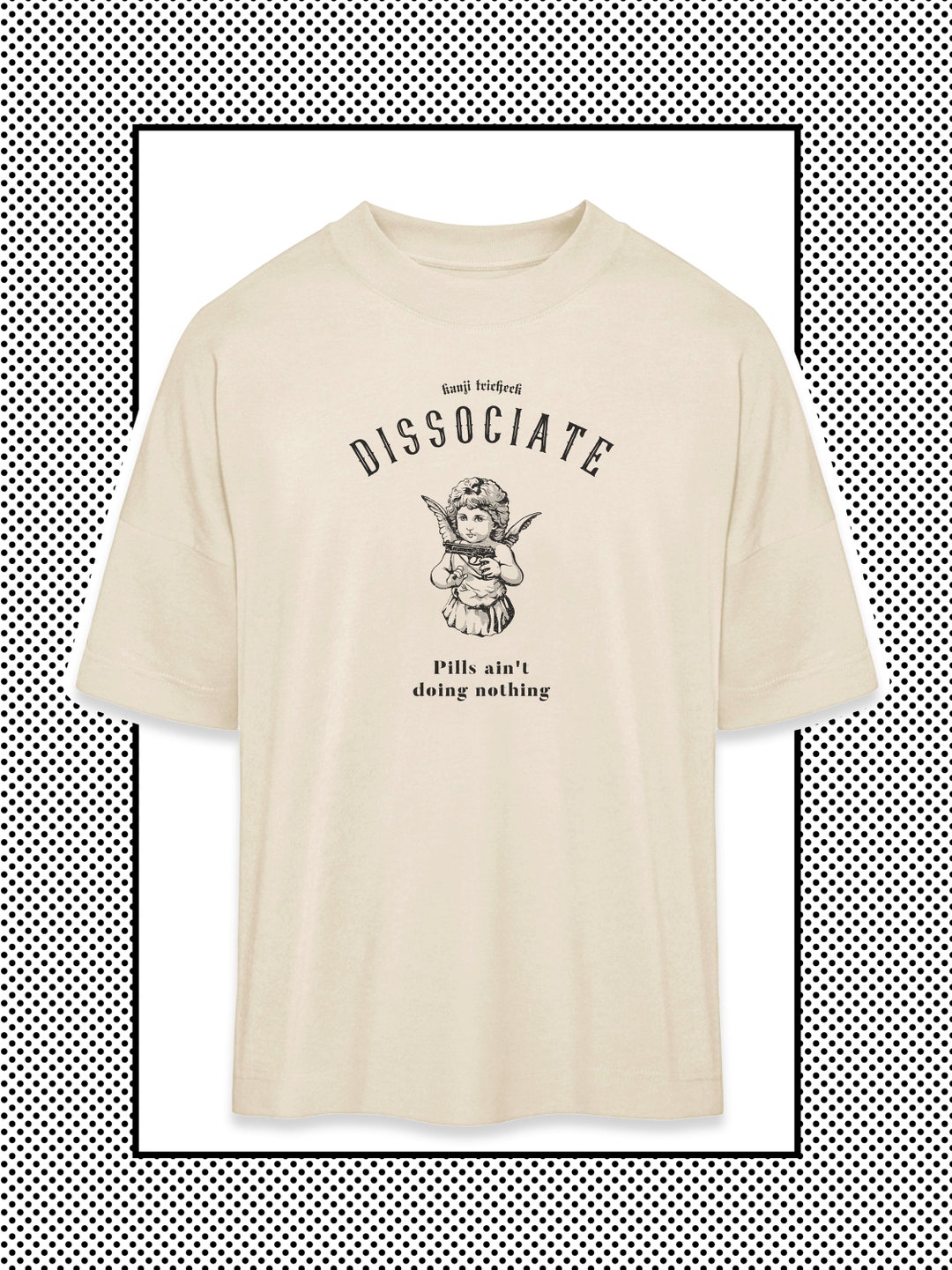 Vintage Oversize T-shirt Dissociate Angel With Gun - Etsy