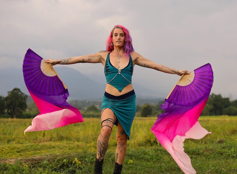 Rave Skirt Slit Weave Rave Outfit Wook Clothing Festival Outfit Pole ...