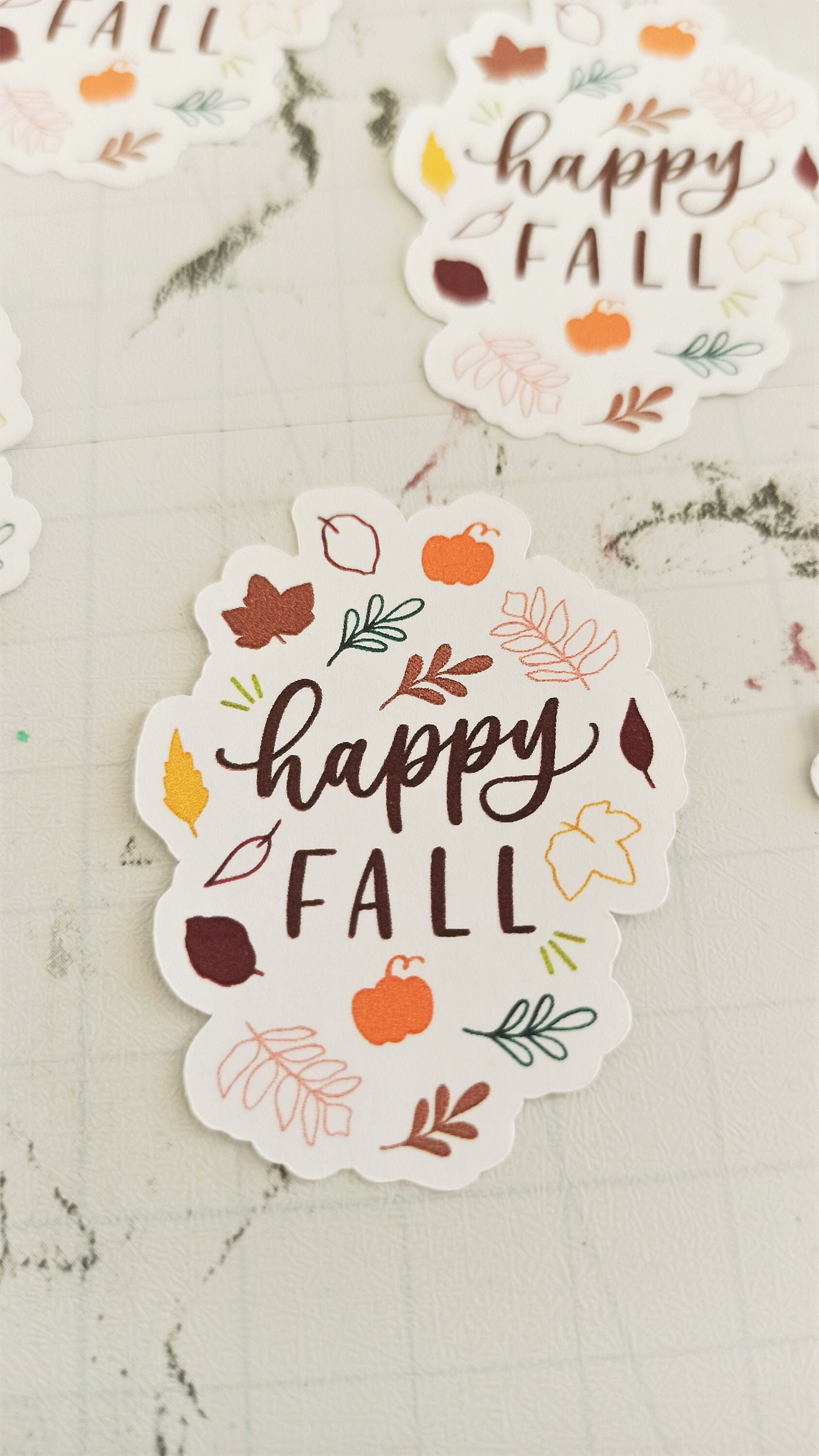 Autumn Leaf Die-cut Stickers: Happy Fall Theme - Etsy