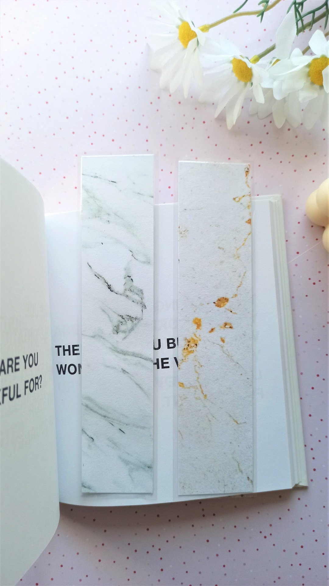 Marble Laminated Bookmarks Elegant Chic Bookmark Handmade - Etsy