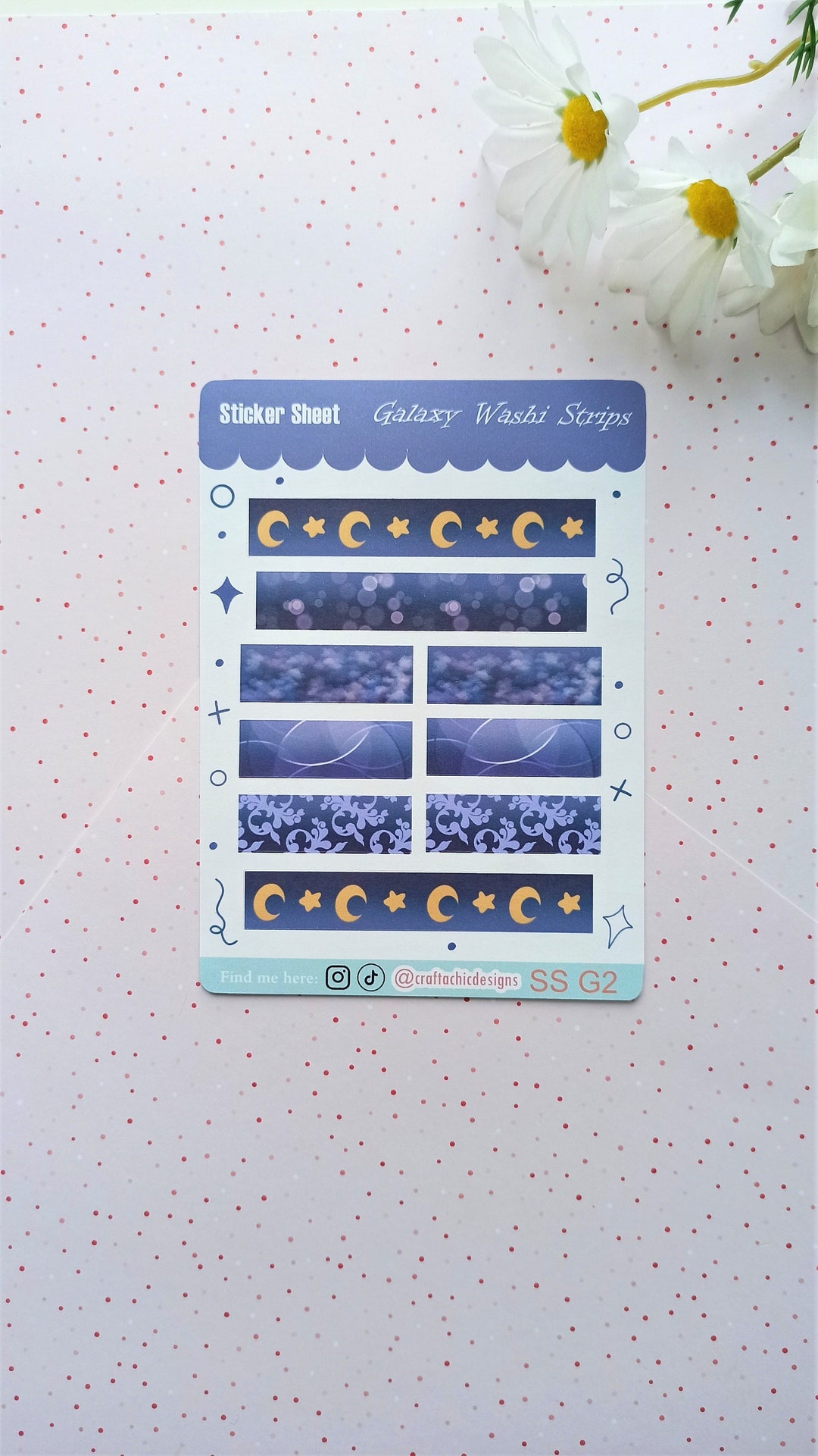 Galaxy Washi Strips Stickerbogen: Celestial Bujo Stickers - Etsy Österreich