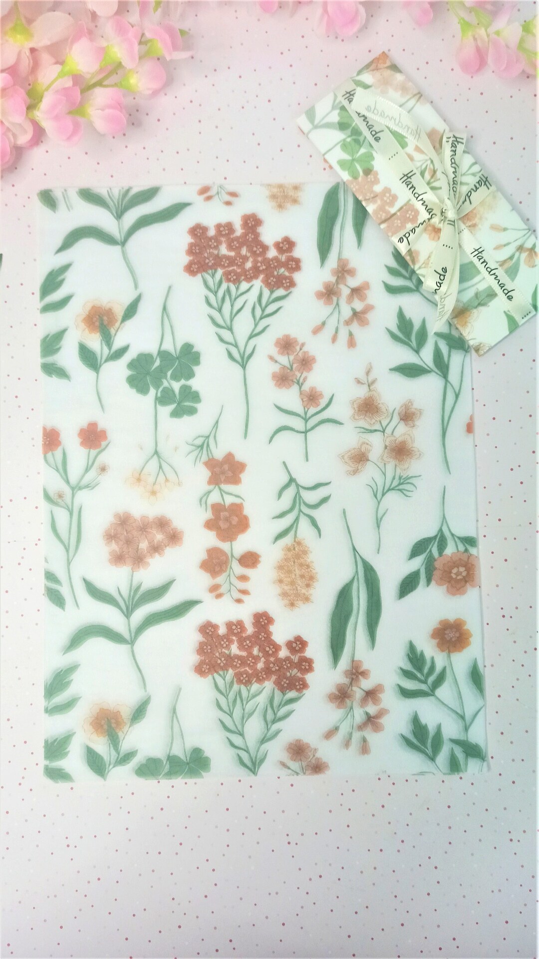 Garden Flower Tissue Wrapping Paper / Gift Tissue Paper / Floral ...