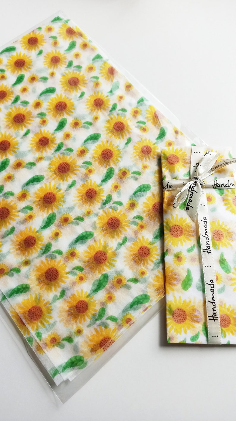 Sunflower Tissue Paper / Gift Wrapping Tissue Paper / Floral | Etsy