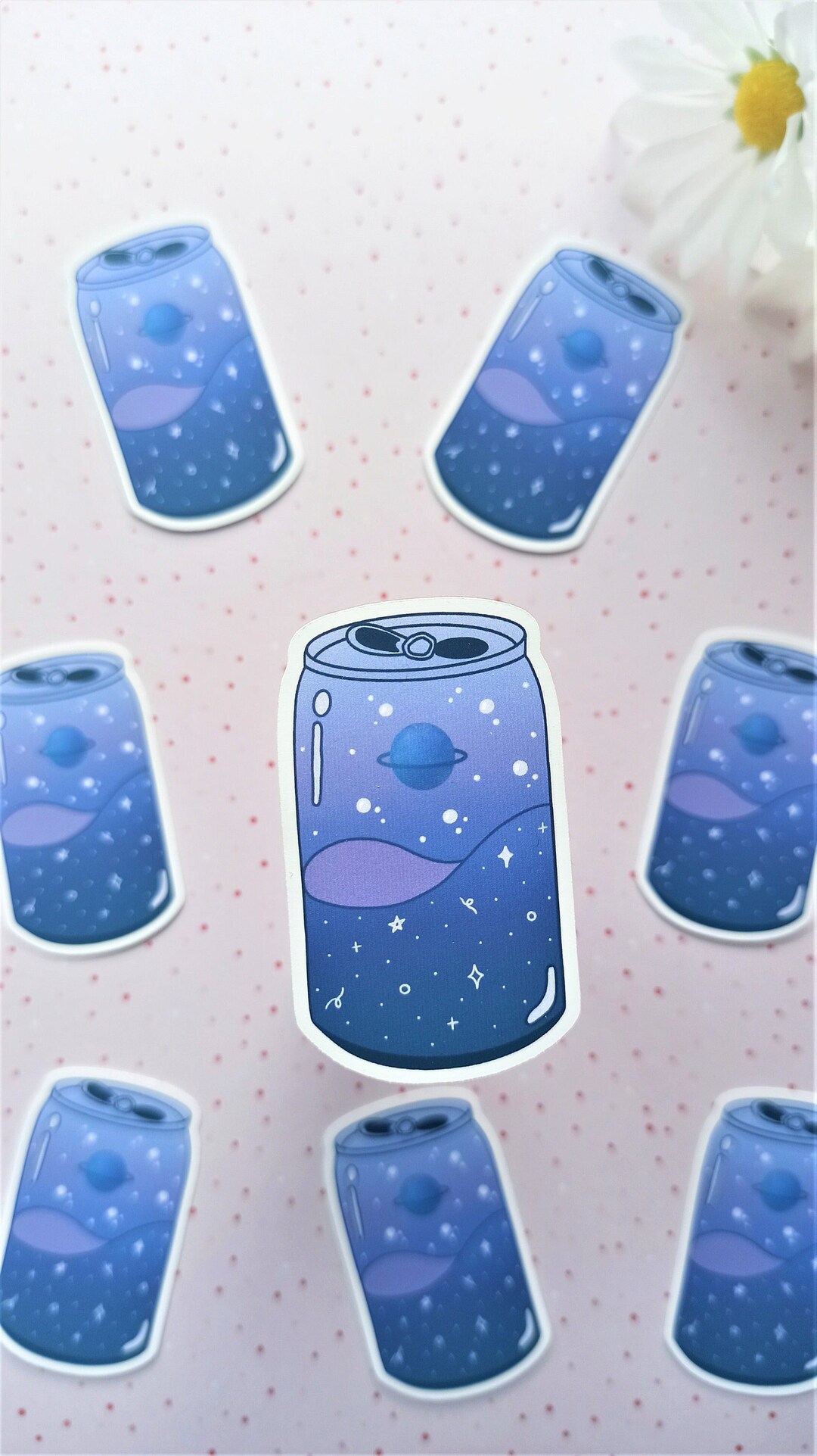 Galaxy Soda Can Vinyl Waterproof Sticker / Celestial Die-cut Stickers ...