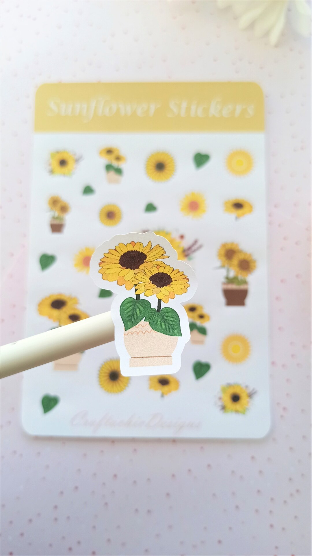Sunflower Sticker Sheet / Stationery Journal Decorative Sunflower ...