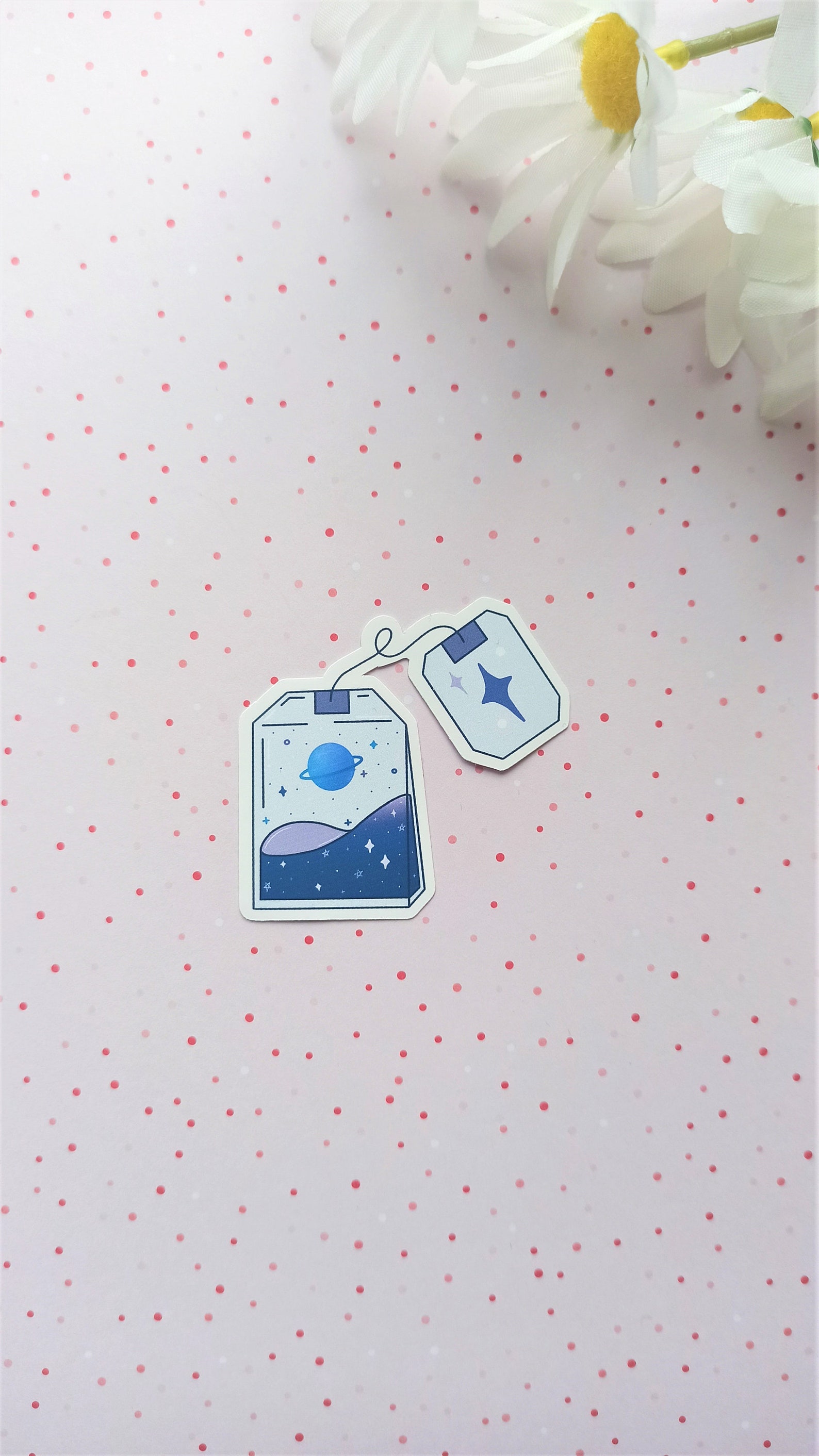 Galaxy Tea Bag Vinyl Waterproof Sticker / Celestial Die-cut - Etsy