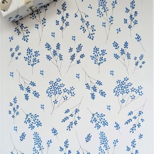 Blue Floral Tissue Wrapping Paper / Gift Tissue Paper / Floral - Etsy