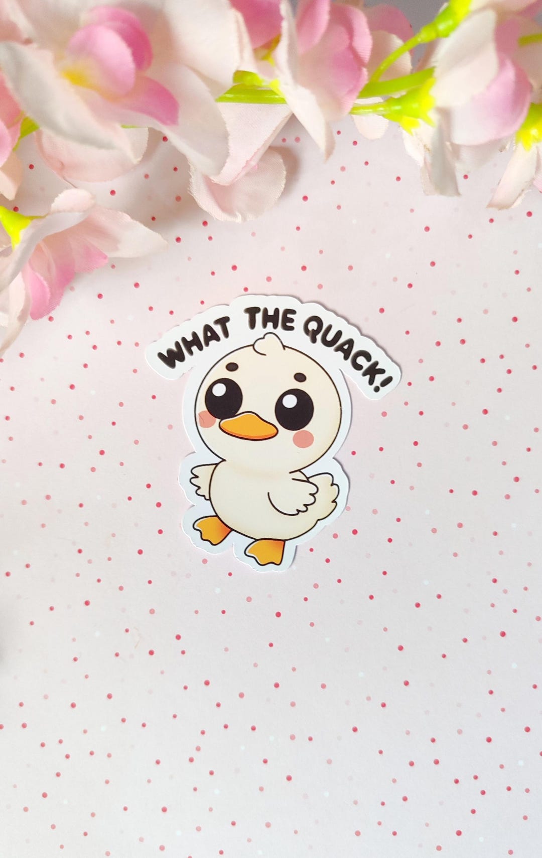 Funny Duck Sticker - Cute Duck Saying 'what the Quack' - Meme Vinyl ...