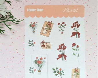 Sakura Aesthetic Sticker Sheet Bujo Stickers Decorative - Etsy