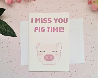 Miss You Pig Time - Etsy