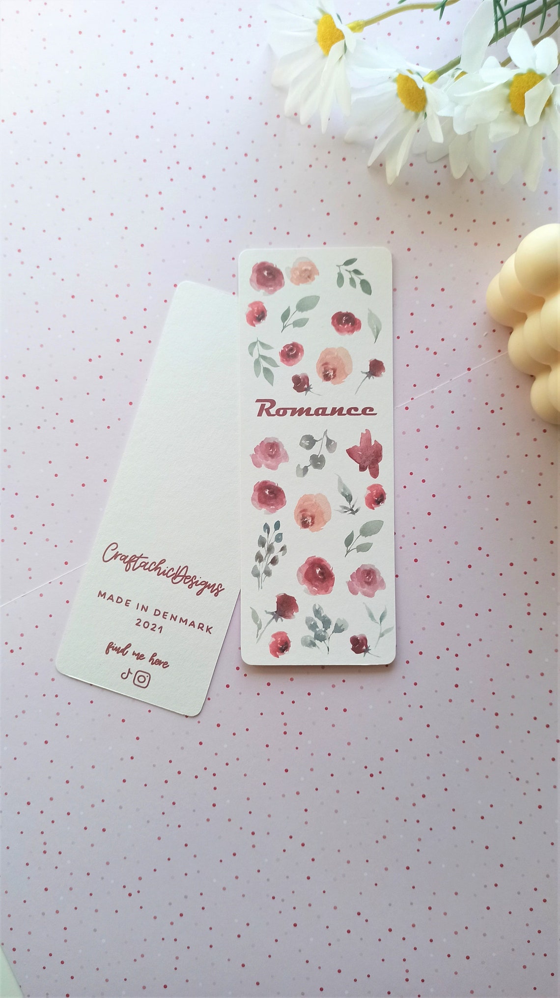 Rose Watercolor Bookmarks / Floral Bookmarks / Romance Book Lovers - Etsy