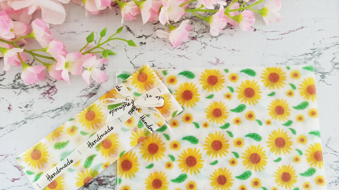 Sunflower Tissue Paper / Gift Wrapping Tissue Paper / Floral Packaging ...