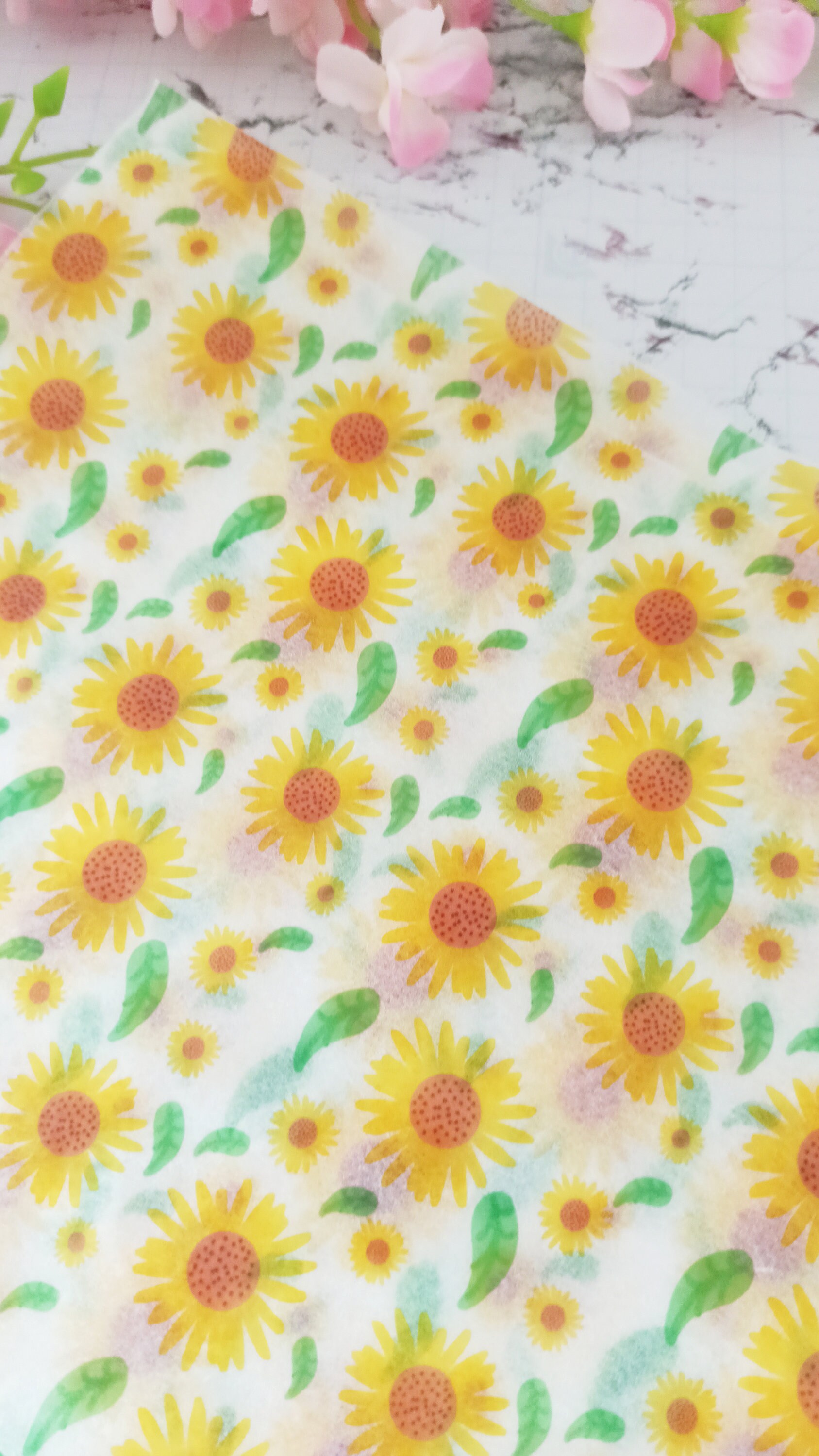 Sunflower Tissue Paper / Gift Wrapping Tissue Paper / Floral | Etsy