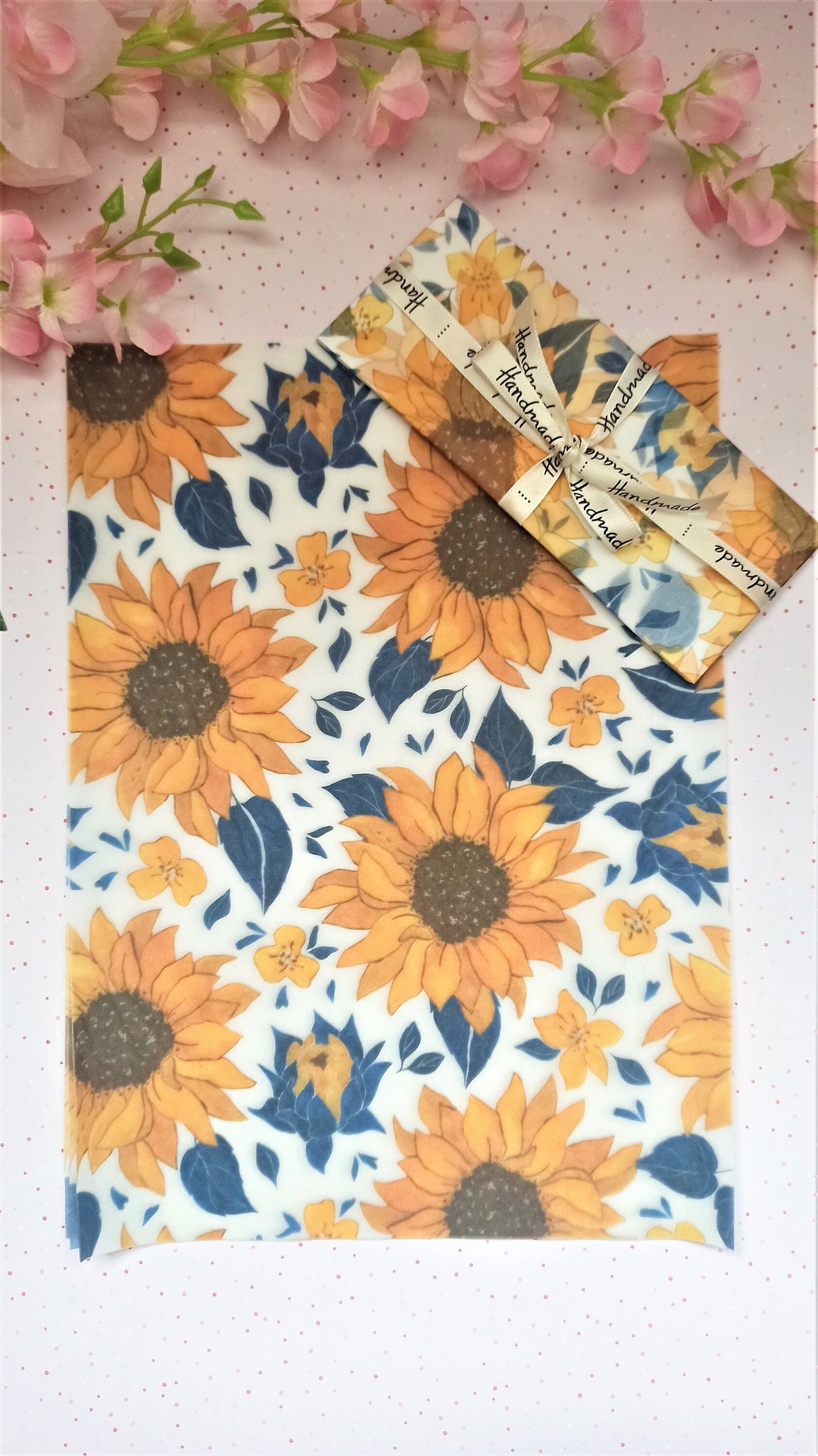Watercolor Sunflower Tissue Wrapping Paper / Gift Tissue Paper / Floral ...