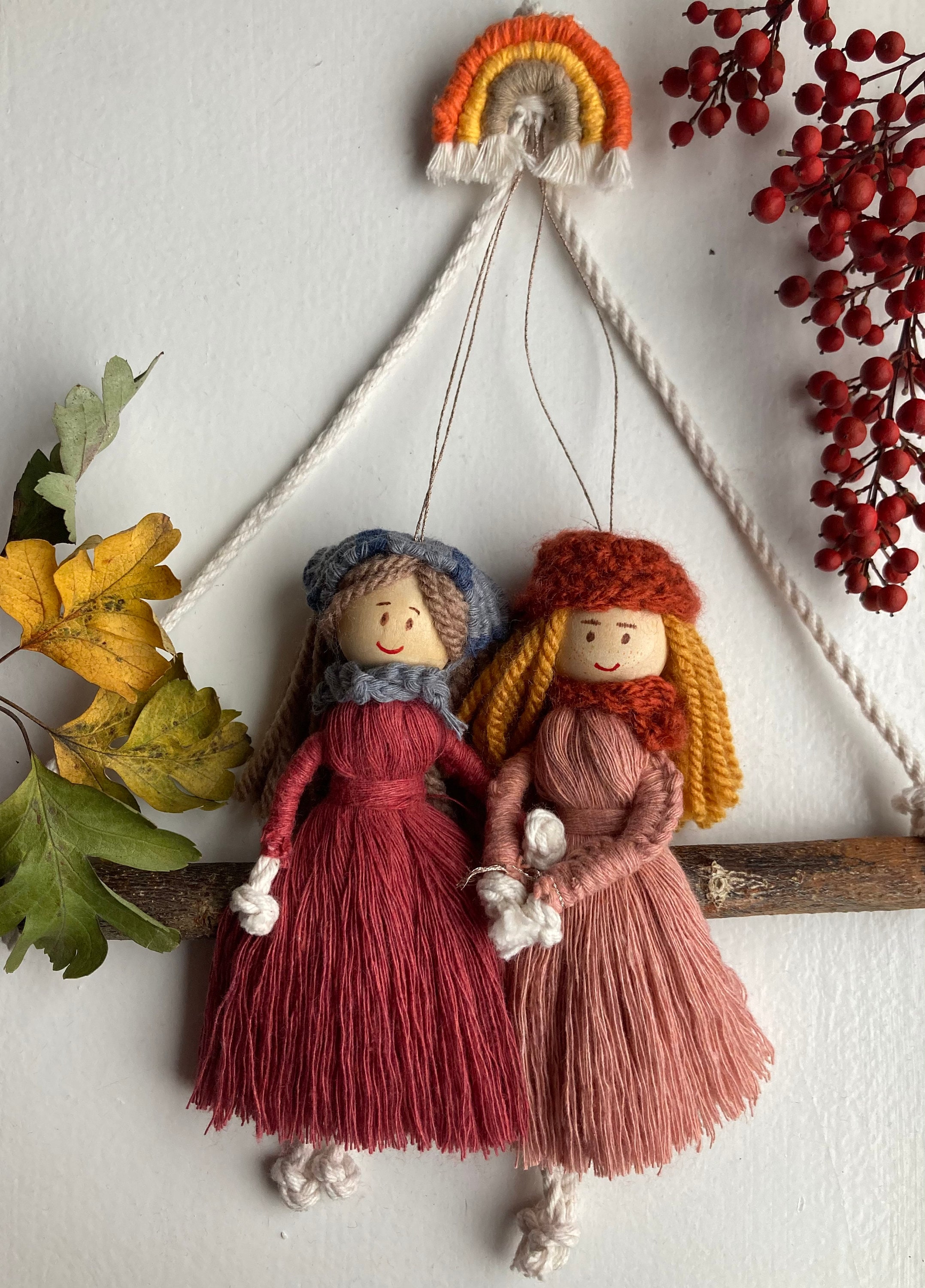 Beautiful Handmade Macrame Doll, Mum and Daughter. Ideal Gift for ...