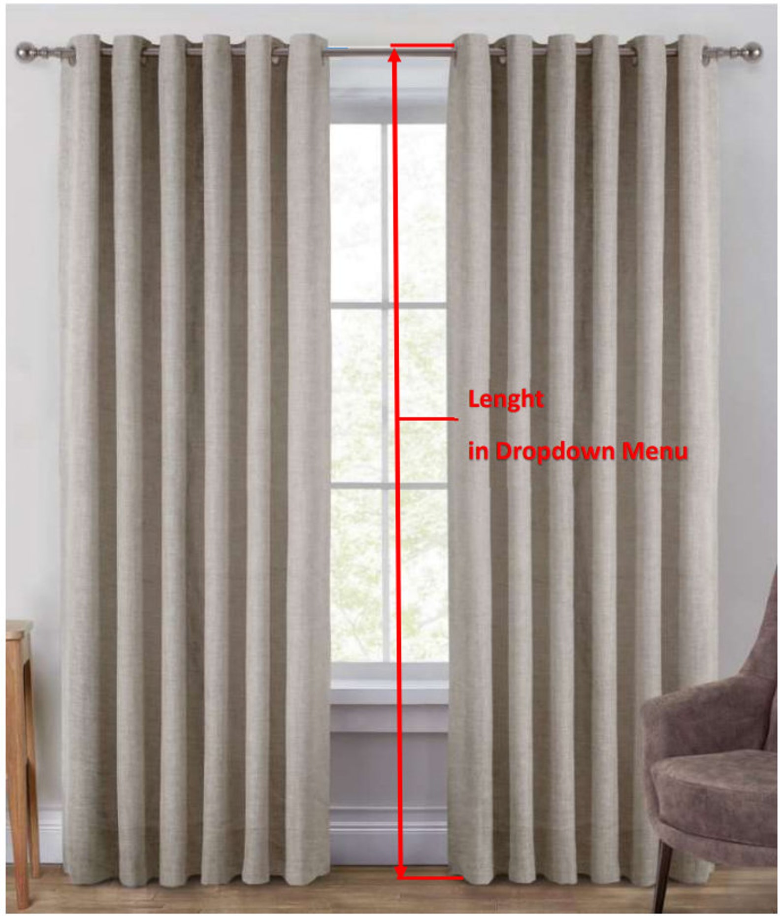 Pair Extra Long Drapery Curtains Pair Curtains Panel Art | Etsy