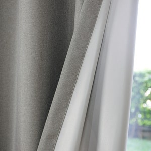 Linen Dimout Curtain With Solid Colors , Black Out Linen Look Drapes ...
