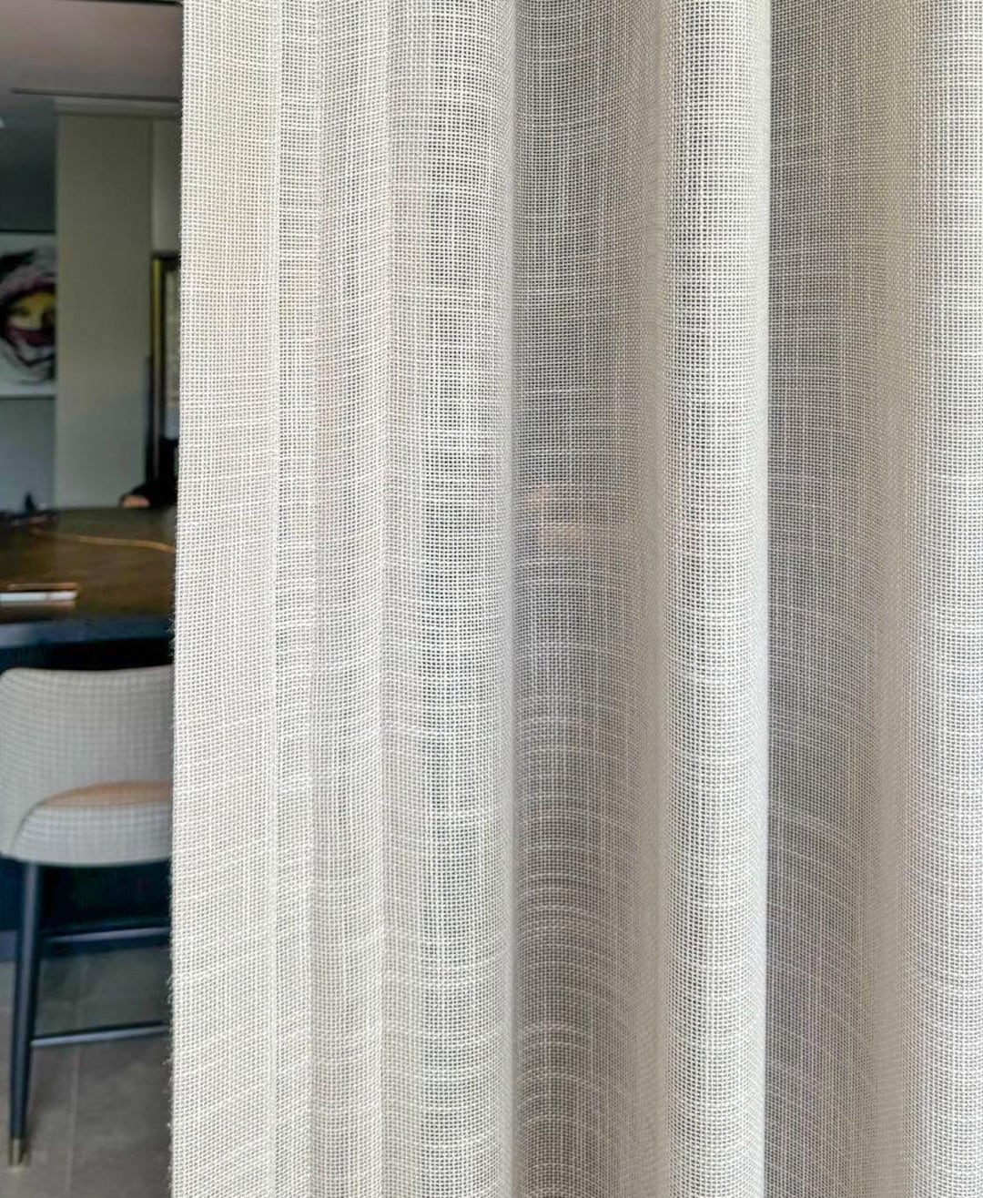 Wool Sheer Curtains: Modern Living Room Window Treatment - Etsy