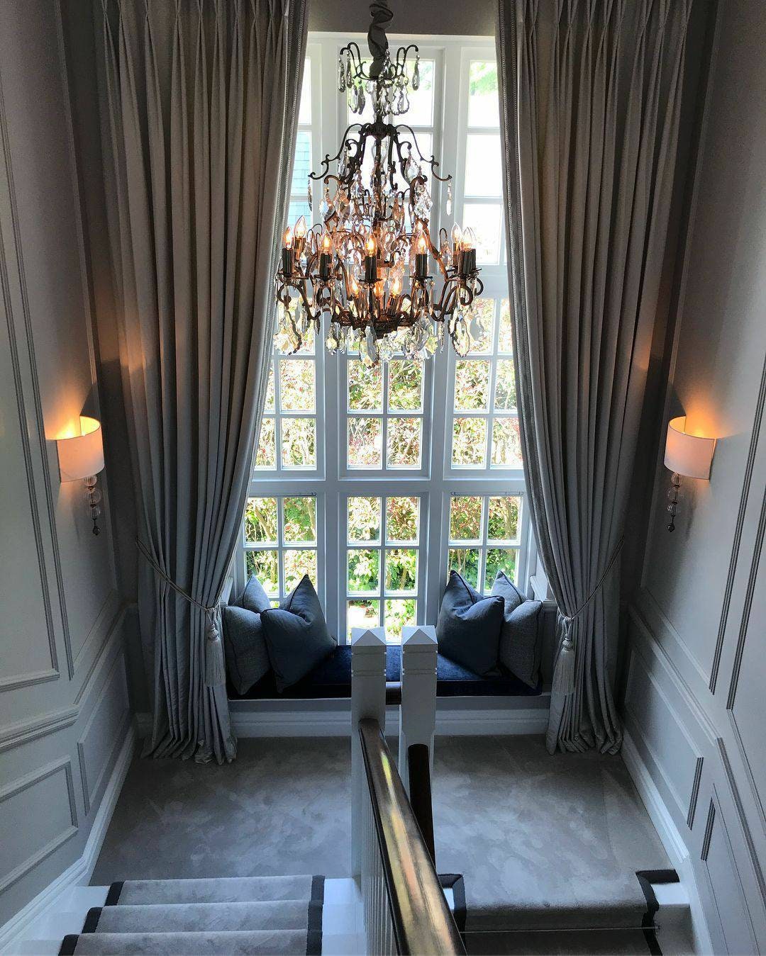 Chenille Pair Extra Long Drapery Curtains, Pair Curtains Panel, Art ...