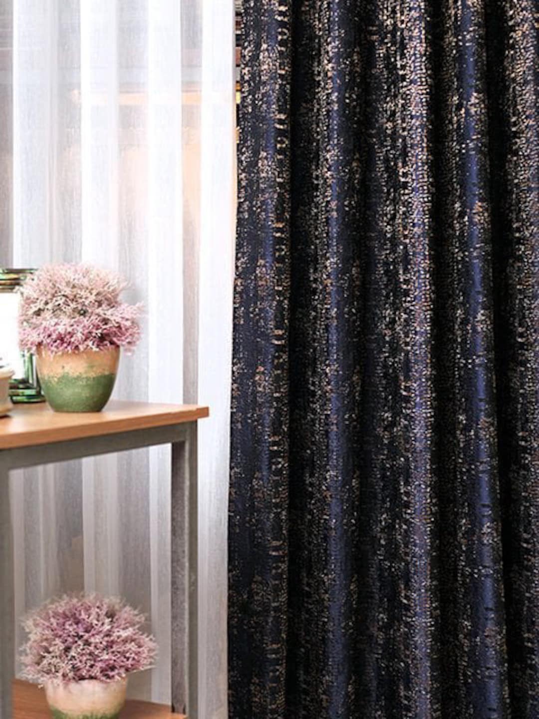 Geometric Shapes Drapery Curtains, Pair Curtains Panel, Art Deco ...